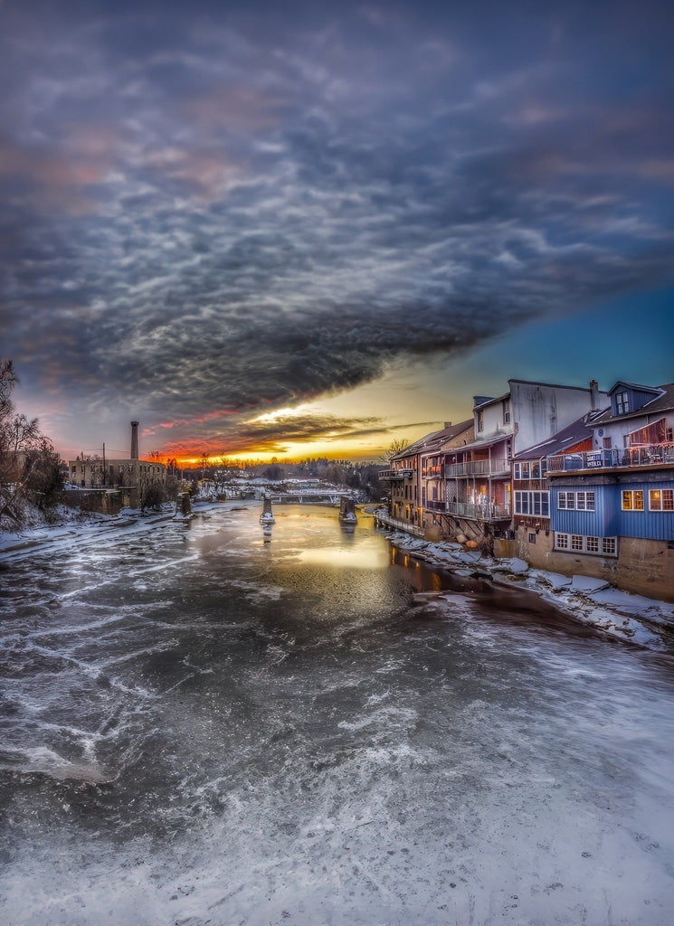 Elora Winter Sunset – Jessica West Photography