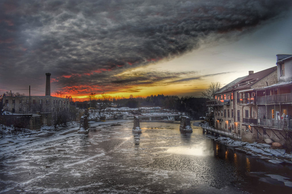 Elora Winter Sunset – Jessica West Photography